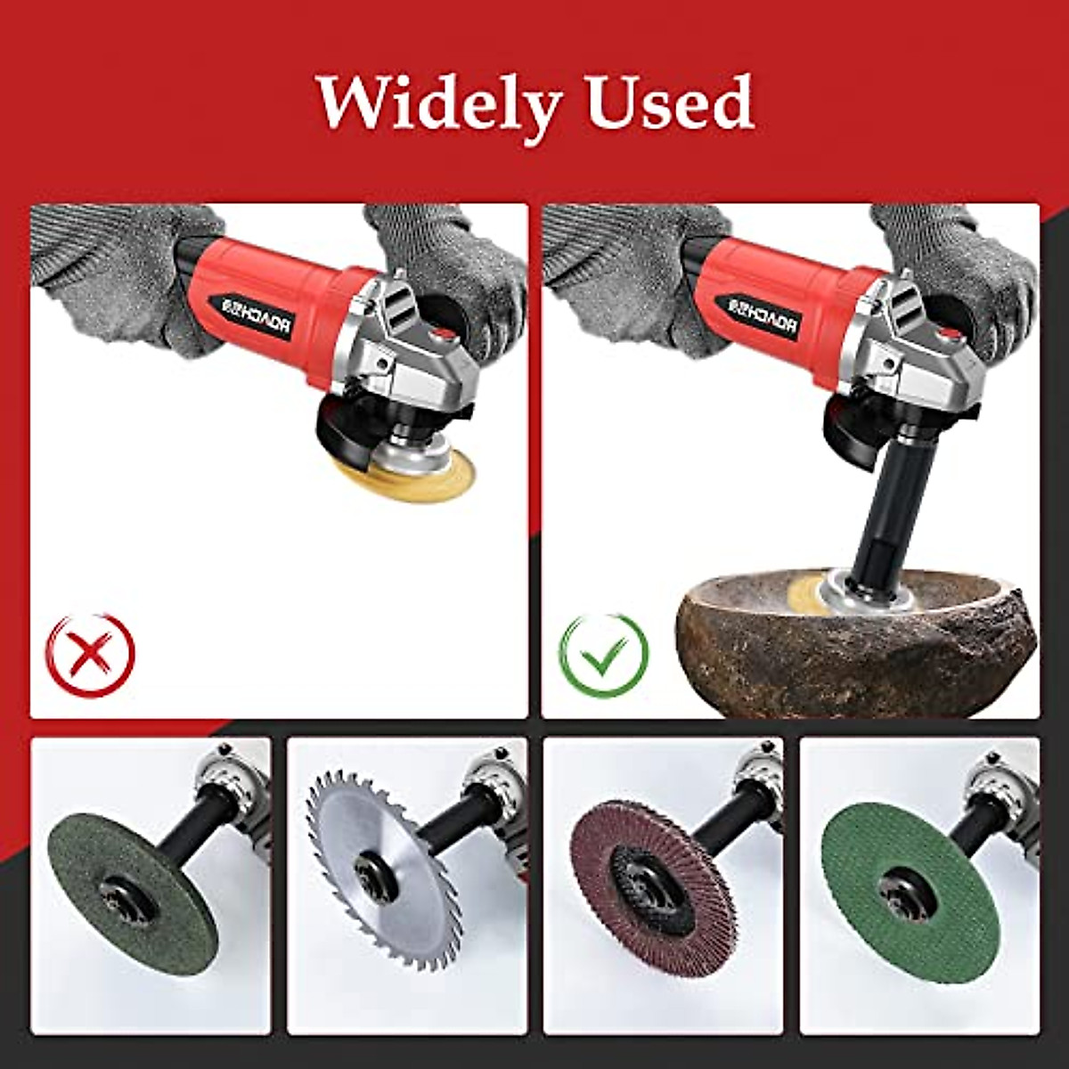 5/8"-11 Angle Grinder Extension Shaft 5/8"-11, Angle Grinder Lengthen Connecting Rod, 2 Pack 80 mm*1/120 mm*1 Thread Angle Grinder Extension Connecting Rod for Polisher and Angle Grinder