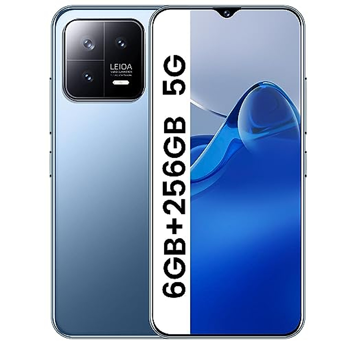 VIQEE M13Pro Unlocked Cell Phone, 6.7" HD Screen Unlocked Phones, 6+256GB Dual SIM Android 13 Smartphone with 256G Memory Card, Fingerprint Lock & Face ID, Long Battery Life (Blue)