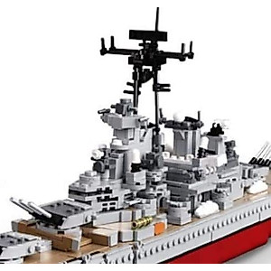 General Jim's Military Brick Building Set - World War 2 USS Missouri Battleship Model Building Blocks for History, Military Enthusiast as Well as Teens and Adult Builders