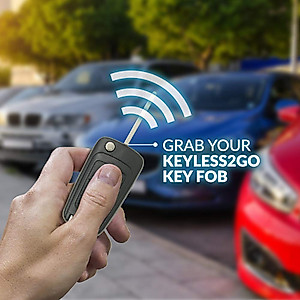 Keyless2Go Replacement for Keyless Remote 3 Button Flip Car Key Fob for OHT01060512 (2 Pack)