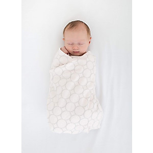 SwaddleDesigns Large Receiving Blanket, Ultimate Swaddle for Baby Boys, Girls, Softest US Cotton Flannel, Best Shower Gift, Made in USA, Pastel Pink and Sterling Little Dots (Mom's Choice Award Winner)