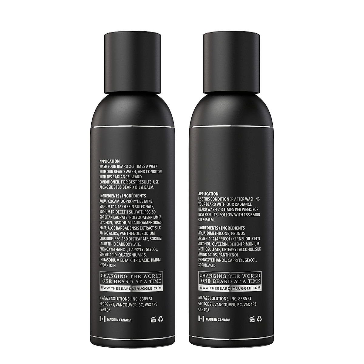 The Beard Struggle - Radiance Beard Wash & Conditioner Bundle - Silver Collection - Pack of 2, Viking Storm - Nourish, Cleanse, Softens, & Strengthens Beard - Beard Wash and Conditioner for Men