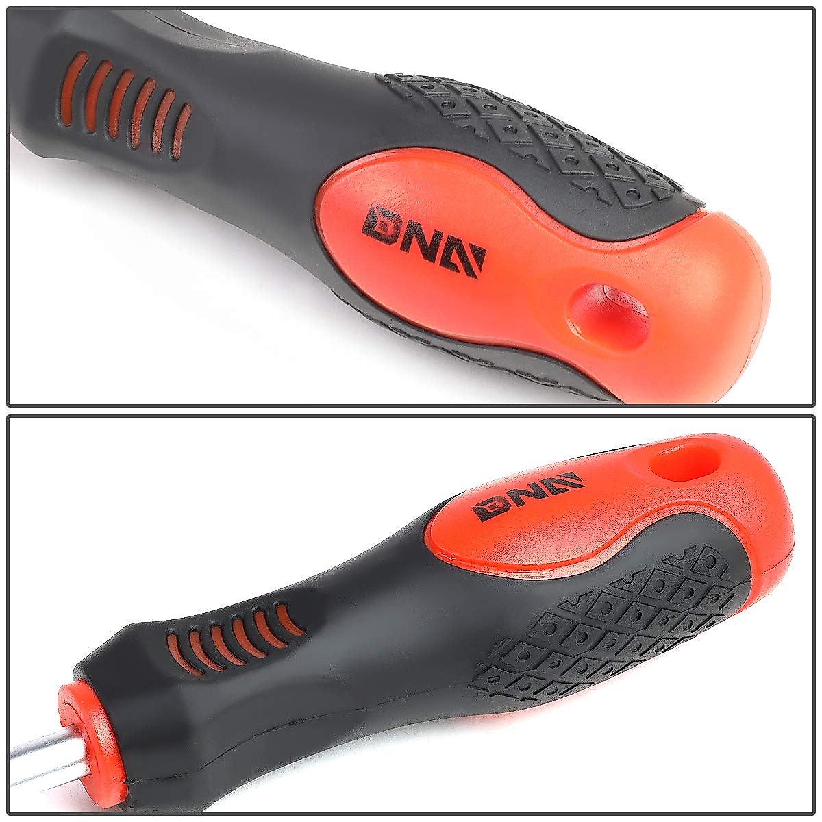 DNA Motoring TOOLS-00079 10 PCs Chromoly Steel Non-Slip Handle Grip Flat/Cross Screwdriver Set Tool Set