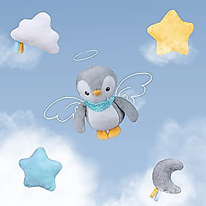 Baby Musical Mobile with Lullabies Music Box, Rotating Penguin Mobile Soother Crib Toy, Gift for Baby Nursery Bed Decoration for Newborn Boys and Girls