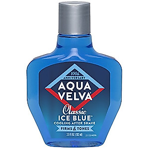 Aqua Velva After Shave, Classic Ice Blue, Soothes, Cools, and Refreshes Skin, 3.5 Ounce