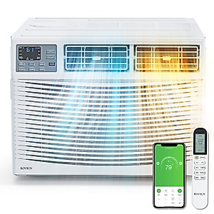 ROVSUN 12000 BTU Window Air Conditioner with Heat, Window AC Unit & Heater Combo with APP & Voice Smart Control, Timer Function & Easy Installation Kit, Work with Alexa/Google Assistant, 208/230V