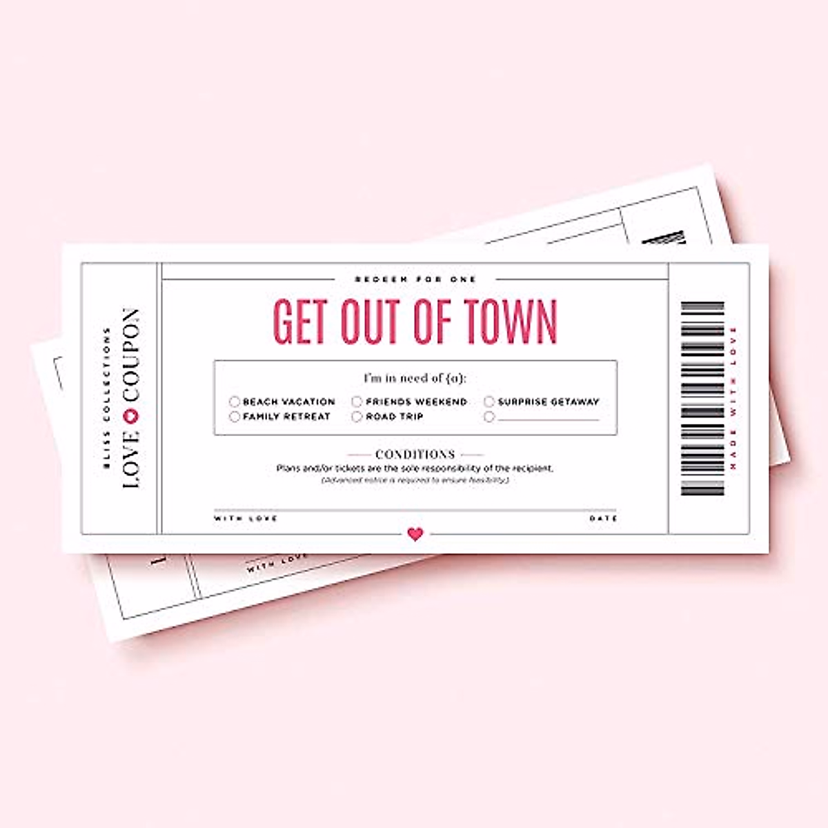 Bliss Collections Love Coupons for Him or Her, Husband, Wife, Boyfriend, Girlfriend or Couples. Unique Romantic Valentines Day, Christmas or Birthday Gift — 15 Unique Cards