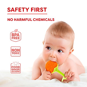 Silicone Teething Toys - Sensory Balls for Babies 0-6 Months - 6-12 Months -Soft Teethers for Baby Soothing and Calming Sensory Teether Toys 5 Pack