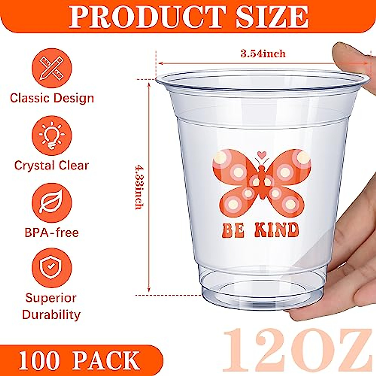 meekoo 100 Pcs 12 oz Groovy Party Disposable Plastic Cups Hippie Boho Groovy Daisy Flower Cups for Retro Birthday Wedding Thanksgiving Day Christmas Party Supplies
