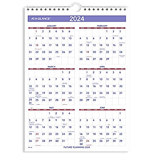 AT-A-GLANCE 2023 Wall & Desk Calendar, 8-1/2" x 11", Small, Unruled Blocks, Spiral Bound, Monthly (PM17028)