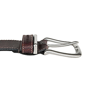 Lucky Brand Men Casual Belt, Leather Keeper-Brown, 40