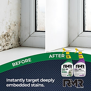 RMR Brands Complete Mold Killer & Stain Remover Bundle - Mold and Mildew Prevention Kit, Disinfectant Spray, Mold and Mildew Stain Remover, Includes 2 - 32 Ounce Bottles