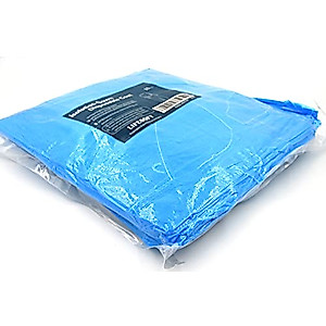 LIFESOFT Disposable Isolation Gown Polypropylene Lab Gowns Knit Cuff Long Sleeve Blue 15 Pack Unisex