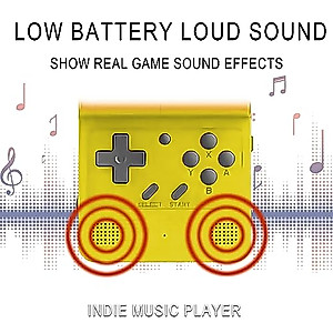 Handheld Clamshell Games Consoles Retro Game Console 12 Emulators 1000+ Gaming 3.0 inch HD Screen Video Game Console Support Independent Music Player Function-Yellow||V90-64G