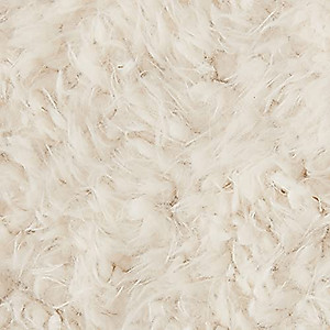 Urban Lifestyle Mongolian Faux Fur Task Chair, Adjustable, 28D x 19W x 34H in For Office, Ivory