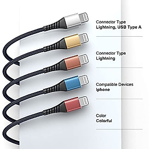 (2pack)1ft Short iPhone Charger Cable for Apple MFi Certified, Short Lightning Cable 1 Foot, Charging Station iPhone USB Cord for iPhone 11/11Pro/11Max/X/XS/XR/XS Max/8/7/6/5S/SE/iPad Mini Air （Blue）