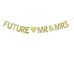 Future Mr & Mrs Banner,Wedding Party Decor,Bridal Shower/Engagement/Bachelorette Party Decorations.