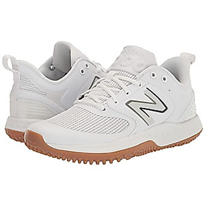 New Balance Men's Fresh Foam 3000 V6 Turf-Trainer Baseball Shoe, White/White/Gum, 9.5