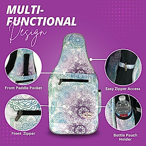 Taboo Fashions Pickleball Backpack for Women - Ladies Pickleball Bag with Front Pocket for Paddles, Padded Straps, and Water Bottle Holder - Stylish Pickleball Paddle Bag for Women (Mandala Dreams)