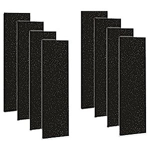 CFS – Carbon Activated Pre-Filter Compatible with FLT4825 HEPA Filter, AC4800 Series, Filter B Models – Fresh and Filtered Air for Indoor – Charcoal Air Filter Sheet – Black (8 Pack)