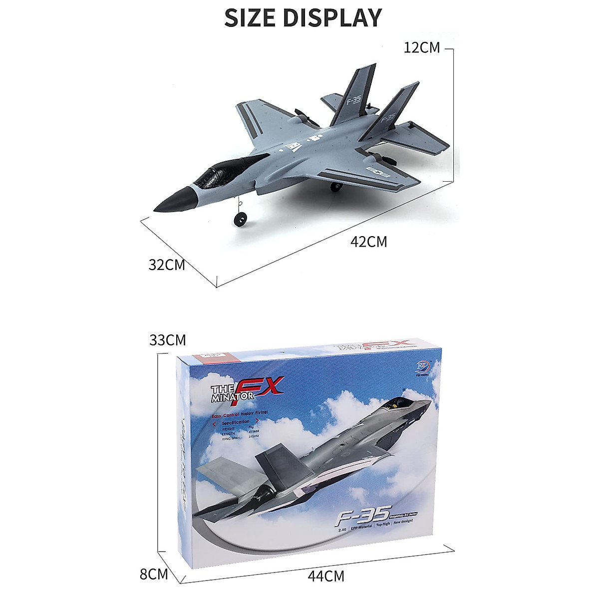 RC Airplane, 2.4Ghz 2 Channel Remote Control Plane Ready to Fly,RC Aircraft Built in 6-Axis Gyro,Easy Fly RC Plane for Kids Boys Beginner(Two Batteries)