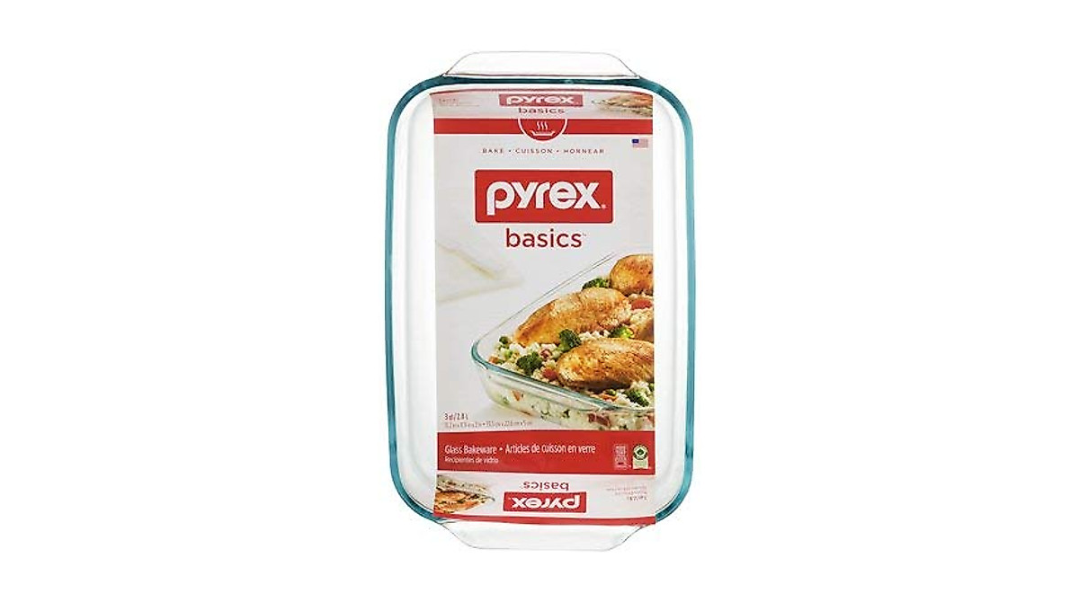 Pyrex Basics 3 Quart Glass Baking Dish Set of 2
