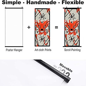 XimuDes Anime Poster for Home Decoration, 11x29 Inch Scroll Wall Hanging Canvas Art