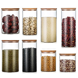 Bonwete Food Storage Containers Cereal Dry Food Storage Container with Bamboo Lid