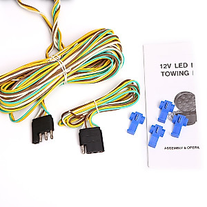 CZC AUTO 12V LED Magnetic Towing Light Kit for Boat Trailer RV Truck - Magnetic Strength 55 Pounds