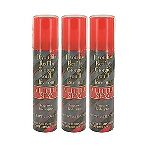 Designer Imposters A Little Sexy by Parfums De Coeur Body Spray 2.5 oz for Women - 100% Authentic (Pack of 3)