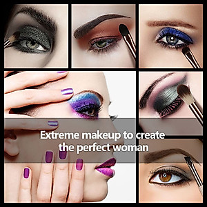 Eye Makeup Brush Set, 6 Pcs Professional Blending Eyeshadow Makeup Brushes for Concealer Eyebrows Eyeliner, Soft Hairs & Wood Handle