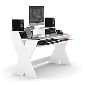 Glorious Sound Desk Pro White Professional Studio Workstation, White