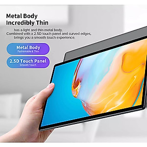 10.1 inch Android Tablets Tablet pc 8gb+128gb tab Support Phone Call WiFi Bluetooth Dual SIM Online Class Zoom Tablet pc (Black)