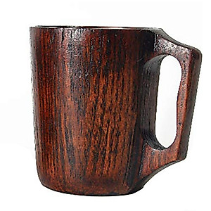 12 oz Handmade Wooden Coffee Mug Wood Outdoor Travel Man Mug Tea Camping Cup Wine Tankard Beer Mug Stein for Men Gift Cup Viking Mug