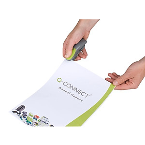 Q Connect No10 Softgrip Mini Stapler, Green/Grey