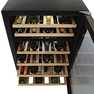 DUURA Elite DE430WCDZSS Wine Cooler Designer Series Dual-Zone, 46-Bottle, Metallic