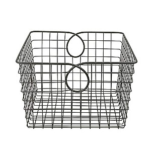 Spectrum Teardrop Wire Large Basket (Industrial Gray) - Storage Bin & Décor for Bathroom, Closet, Pantry, Under Sink, Toy, Shelf, Kitchen, & Nursery Organization (Pack of 2)