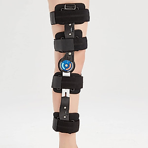 Post Op Knee Brace Adjustable ROM Leg Stabilizer Recovery Immobilization After Surgery Medical Orthopedic Guard Protector Immobilizer Brace Injury Surgery Recovery Women and Men