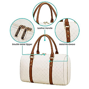 LOVEVOOK Travel Toiletry Bag for Women, Bathroom Toiletry Organizer with Hanging Hook, Large Makeup Case with Detachable Pocket, Perfect Cosmetic Traveling Essential for Full Sized, Beige-Brown