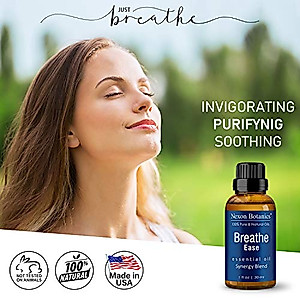 Breathe Essential Oil Blend 30 ml - Breath Easy Essential Oil Sinus Relief - Breath Essential Oils for Humidifier - Essential Oil Breathe Easy - Essential Oil for Diffuser - Nexon Botanics