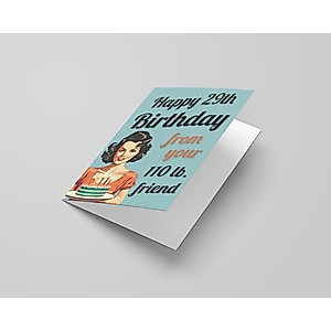 Katie Doodle - Funny Best Friend Birthday Card - Great for 30th, 40th, 50th, 60th, 65th, 70th, 75th, 80th, 90th Birthday Gifts for Women Her Friendship - Includes 5x7 inch Card & Envelope