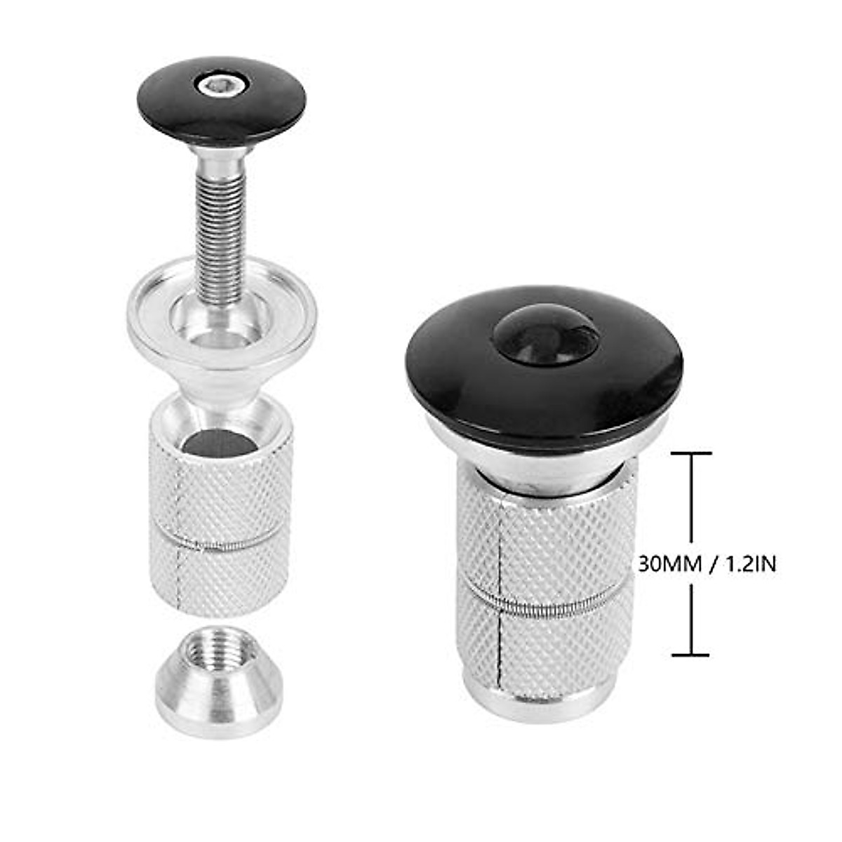 Headset, Aluminium Alloy External Threadless Headset Top Bearings Fork Expander for Mountain Road Bike