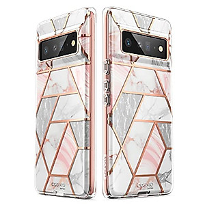 i-Blason Cosmo Protective Case for 6.7-Inch Google Pixel 6 Pro (2021), Marble Pink