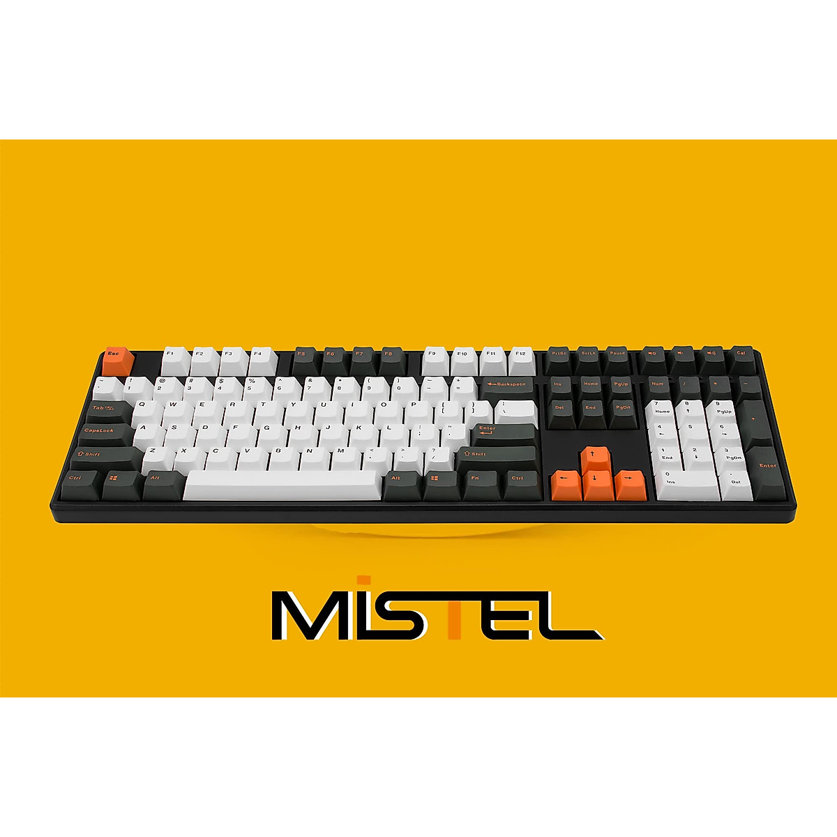 Mistel Doubleshot PBT Keycaps for Mechanical Keyboard with Cherry MX Switches and Clones, 108 Keys Plus Extra 11 Keys Set, PBT Keycaps with 6.25U Space Bar for PC Gaming Keyboard, Gloaming Color