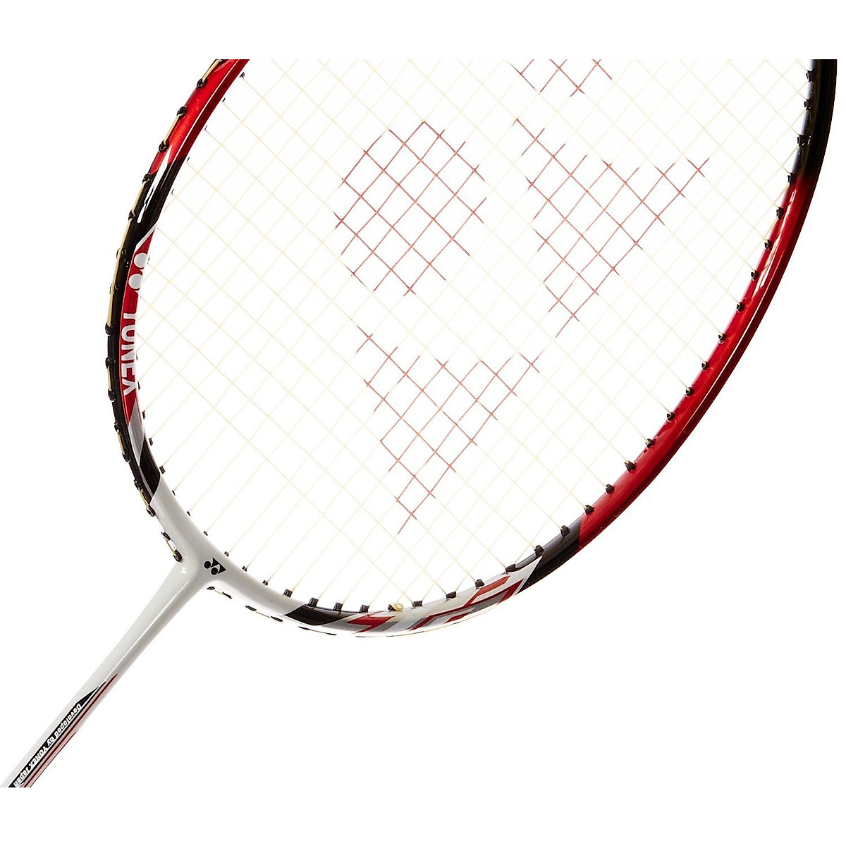 YONEX Badminton Racket Nanoray Series 2018 with Full Cover Professional Graphite Carbon Shaft Light Weight Competition Racquet High Tension Fast Speed Performance (NR7000I - White/Red, Pack of 1)