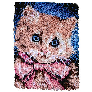 Patons Wonderart Prize Kitty Latch Hook Kit, 15" X 20"