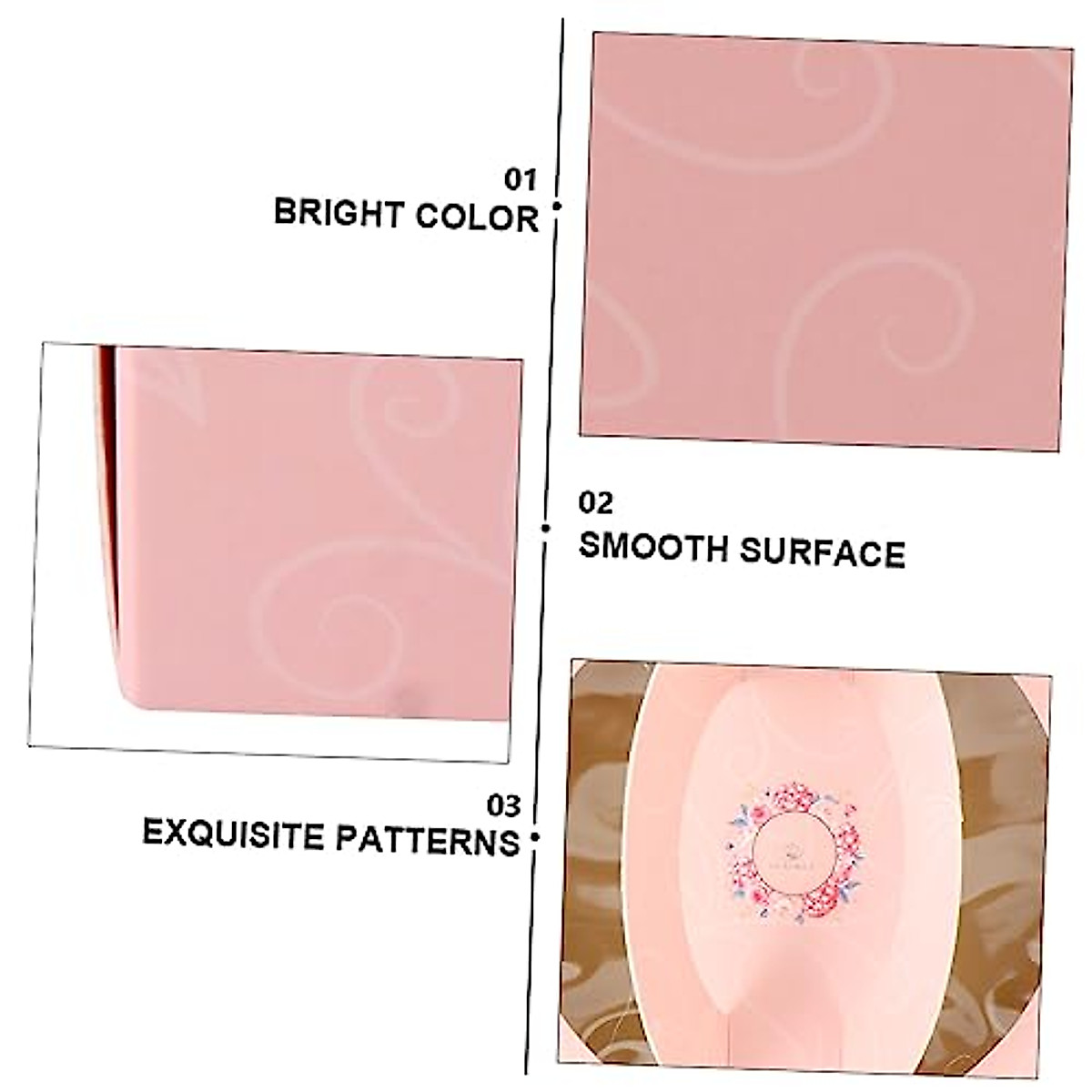 ULTECHNOVO 3pcs Boxes Portable Cake Box Disposable Containers Mini Paper Cups Clear Dessert Containers Paper Cupcake Box Dessert Pie Boxes Cardboard Cupcake Stand Paper Jam Pink Bakery Boxes