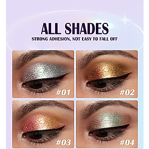 ABELYN 10 Colors Glitter Liquid Eyeshadow Makeup Set Long Lasting Highly Pigmented Liquid Eye Shadow Shimmer Metallic Shining Sparkly Eyeshadow Cosmetics