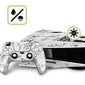 Head Case Designs Officially Licensed Ninola Red Flower Art Mix Vinyl Faceplate Sticker Gaming Skin Decal Cover Compatible with Sony Playstation 5 PS5 Disc Edition Console & DualSense Controller