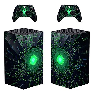 UOPTR Vinyl Sticker Decal Skin Cover for Xbox Series X Console Controllers Green Hole